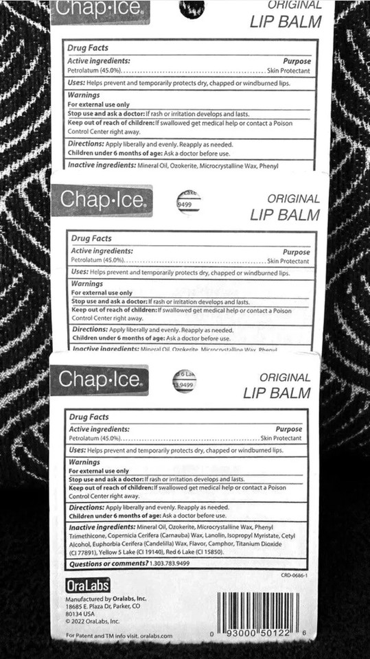 9 CHAP ICE ORIGINAL LIP BALM SOOTHE MOISTURIZE DRY CHAPPED LIPS ...