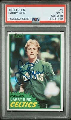 1981 Topps #4 Larry Bird auto signed card PSA DNA 7 10 | eBay