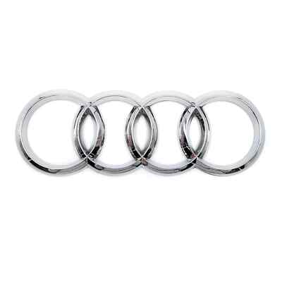 Fits Audi Chrome Silver Rings Rear Boot Badge Emblem A3 A4 A5 A6 TT ...