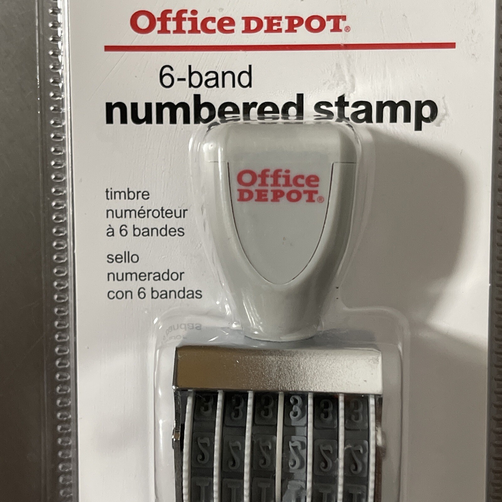 NEW Office Depot Number Stamp 6 Band Stamp: Includes 0 to 9, - and X ...