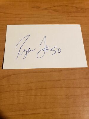 RYAN TUCKER - FOOTBALL - AUTHENTIC AUTOGRAPH SIGNED INDEX CARD - A7489 ...