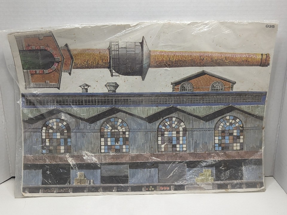 HO Scale Industrial Building Paper Scenery for Model Train (UNUSED IN ...