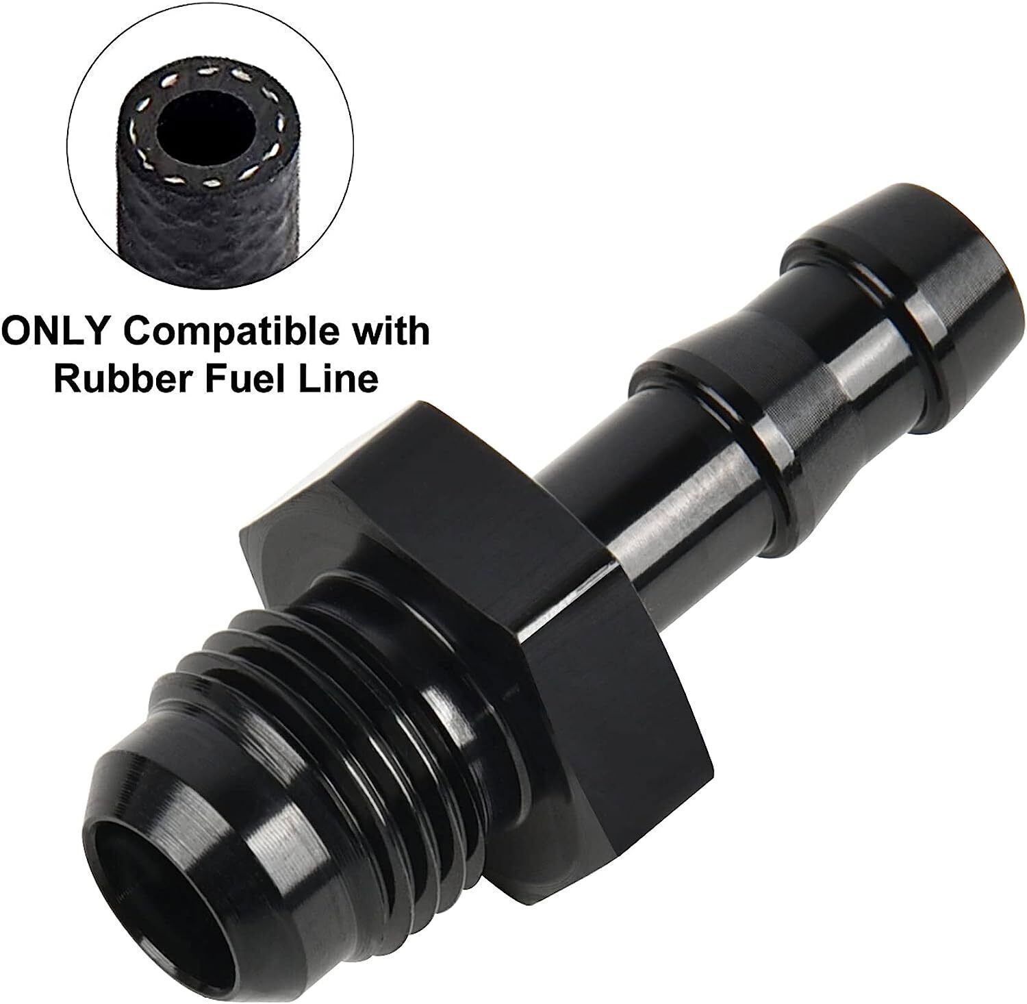 AN6 6AN Male Flare to 5/16" Hose Barb Push Lock Adapter Fitting ...