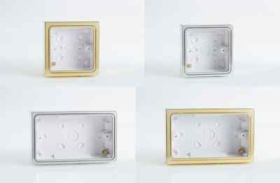 Varilight Surface Decorative Pattress Back Box Chrome & Brass, Single ...