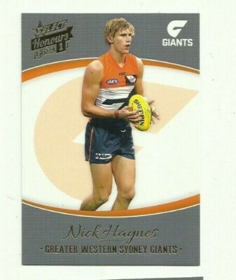 2014 SELECT HONOURS GWS GIANTS NICK HAYNES #106 CARD AFL | eBay Australia