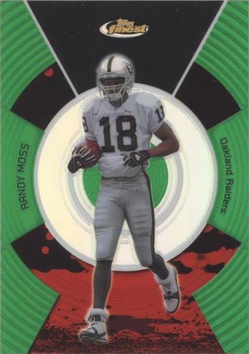 2005 Topps Finest - Randy Moss #5 Green Refractor /199 for sale online ...