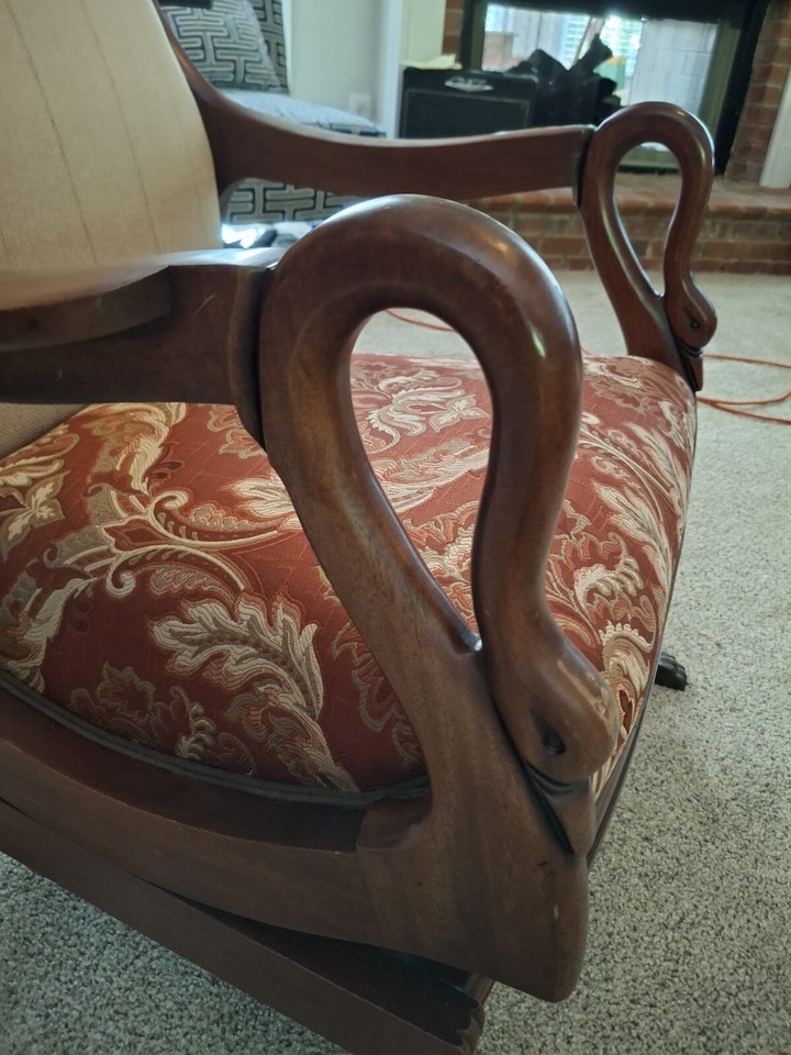 Vintage Duncan Phyfe Gooseneck Rocking Chair, LOCAL PICKUP ONLY | eBay