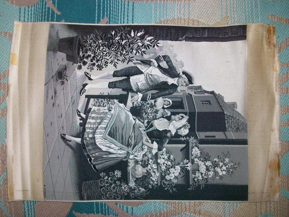 Antique Jacquard Woven Silk Picture Alonzo Perez French Stevengraph ...