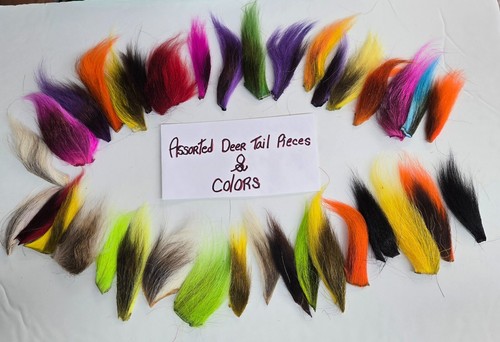 Lot of Deer tail assorted colors over 30 pieces Fly Tying Streamers ...