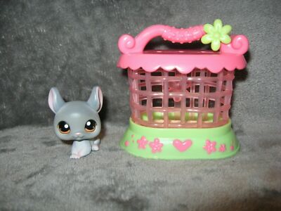 Littlest Pet Shop LPS - #144 Chinchilla with Cage ~ Portable Pets | eBay