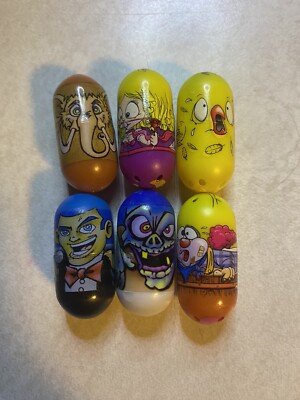Lot of (6) Mighty Beanz..Frank..zombie..canary..clown..mammoth ...