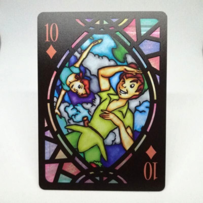 peter pan & tinkerbell 10 DIA peter pan Stained glass playing card ...