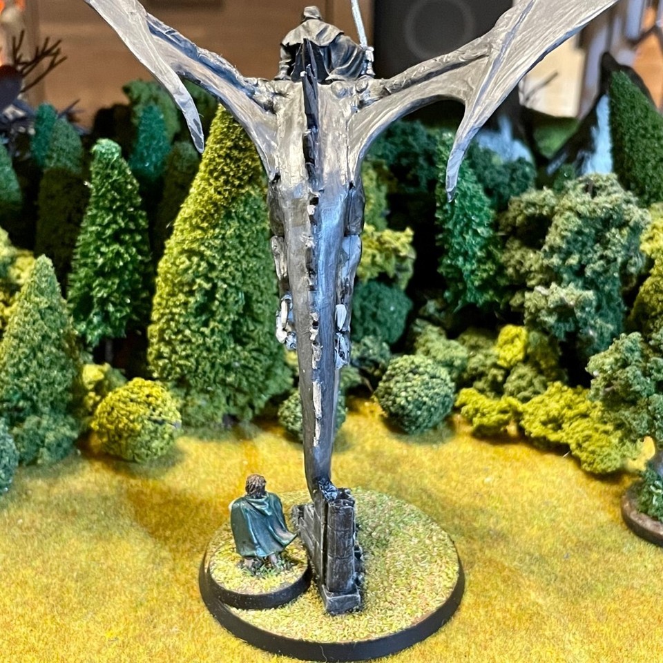 Ringwraith on Fell Beast 2 Painted Miniatures Nazgul Frodo Middle-Earth ...