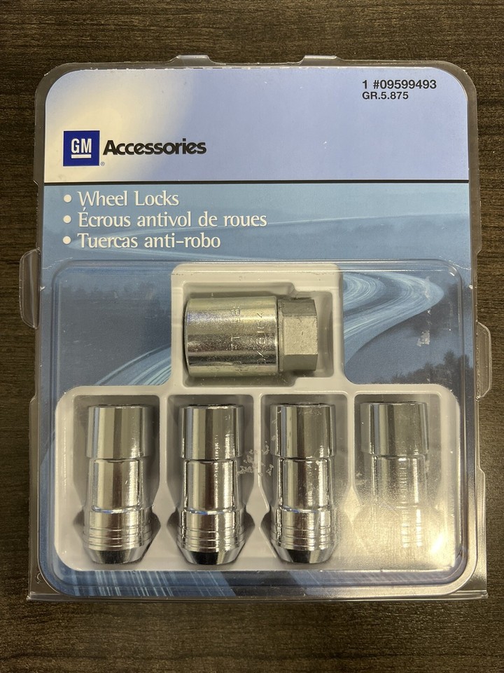 Genuine OEM GM Accessories, 4 Piece Wheel Lock Kit W/ Key #85548789 ...