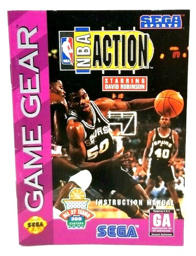 NBA ACTION Sega Game Gear (MANUAL ONLY) (A25) | eBay