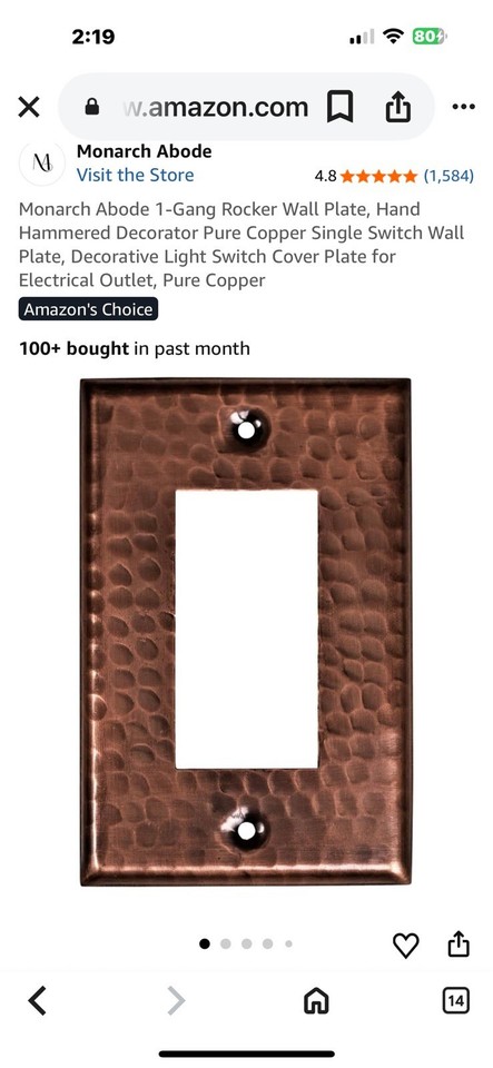 Wall Switch Cover Hammered Vintage Textured Outlet Toggle Bronze Plate ...