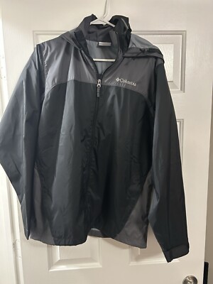 Columbia Jacket Small Grey Rain Coat Waterproof Runs Large | eBay