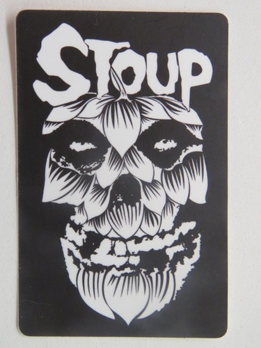 BEER STICKER ~ STOUP Brewing Co ~ Seattle, WASHINGTON ~ Funky Hop Face ...