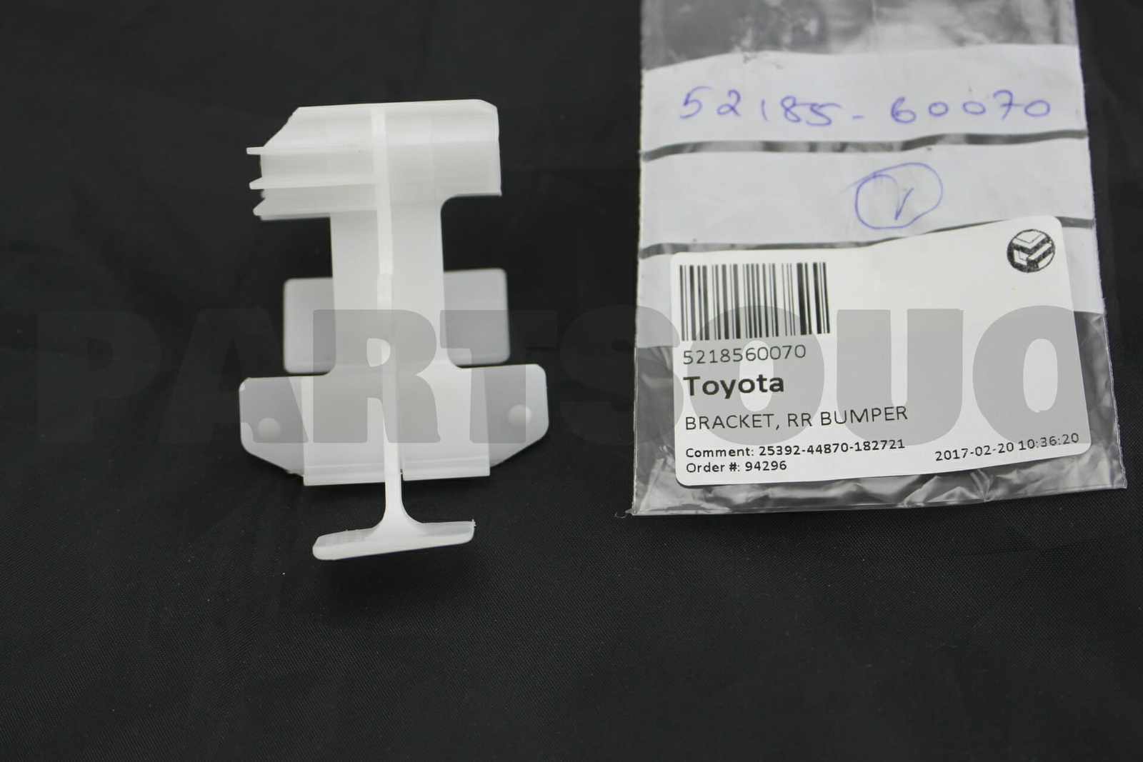 5218560070 Genuine Toyota BRACKET, REAR BUMPER SIDE MOUNTING, RH 52185 ...