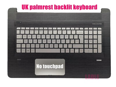 UK Palmrest backlit keyboard for HP Envy 17-n152na/17-r167na/17-r214na ...