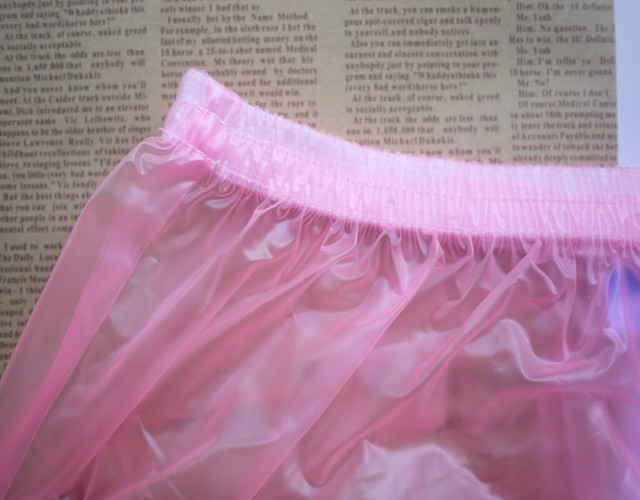 3 Pcs Adult Baby Plastic Pants PVC Incontinence #p005 Transparent Pink ...