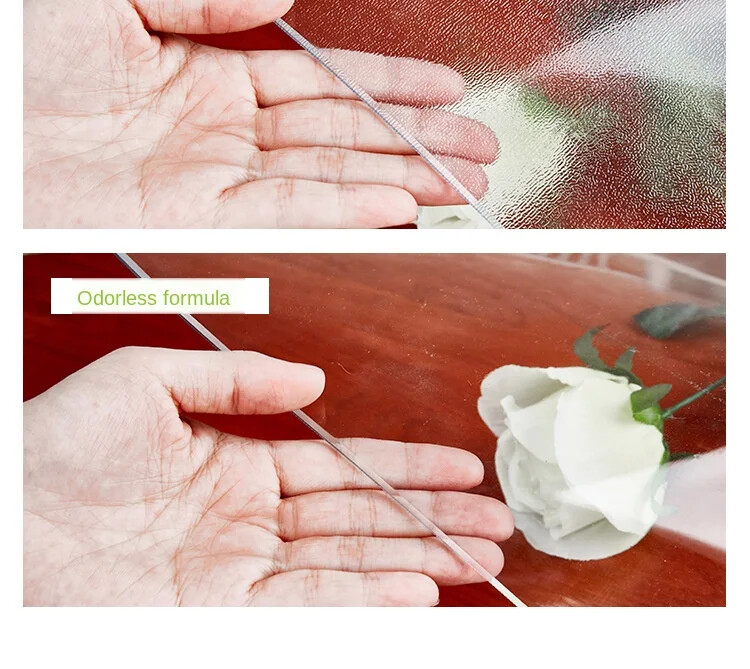 Soft Glass Table Cloth 3.0mm Soft PVC Transparent Tablecloth Table ...