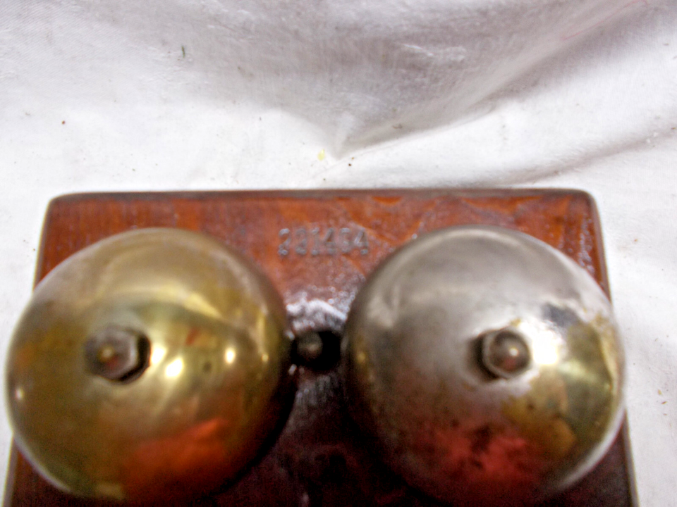 Western Electric walnut top telephone box stamped with dates 1891 and ...