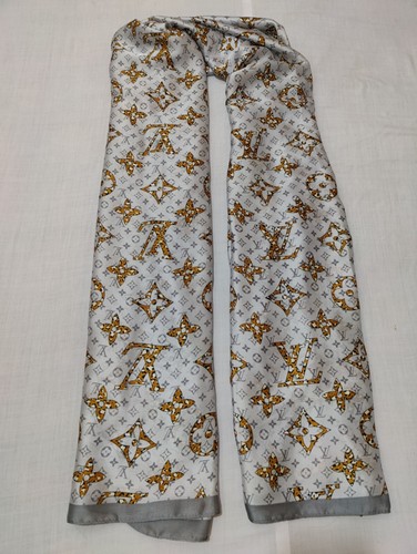 Louis Vuitton Scarf Shawl multicolor Stole Lv Logo Soie Silk Woman ...