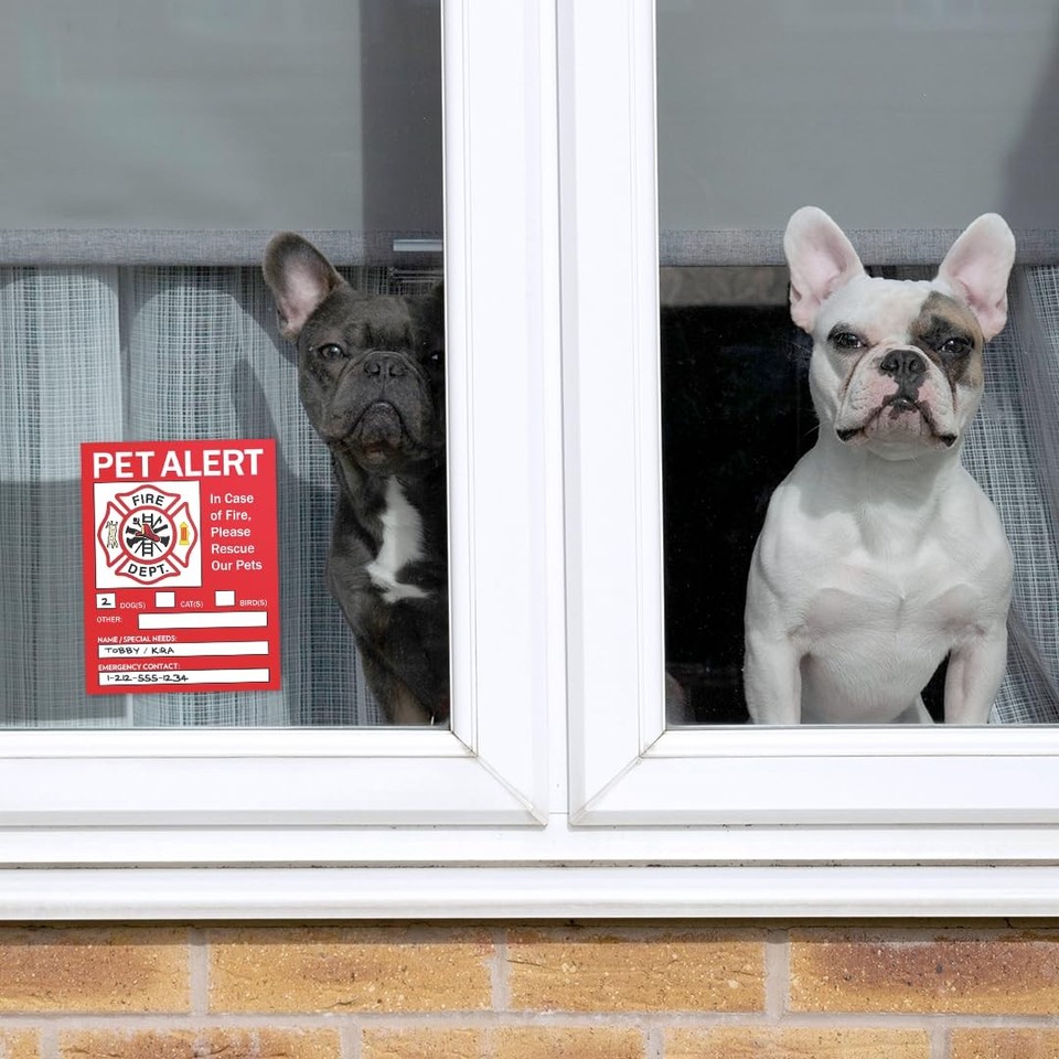 Safety Fire Rescue Sticker Save Our Pets Emergency Inside Decal House ...
