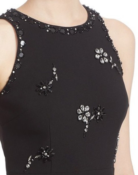 NWT Kate Spade Black Scattered Brooch Embellished Bejeweled A-Line ...