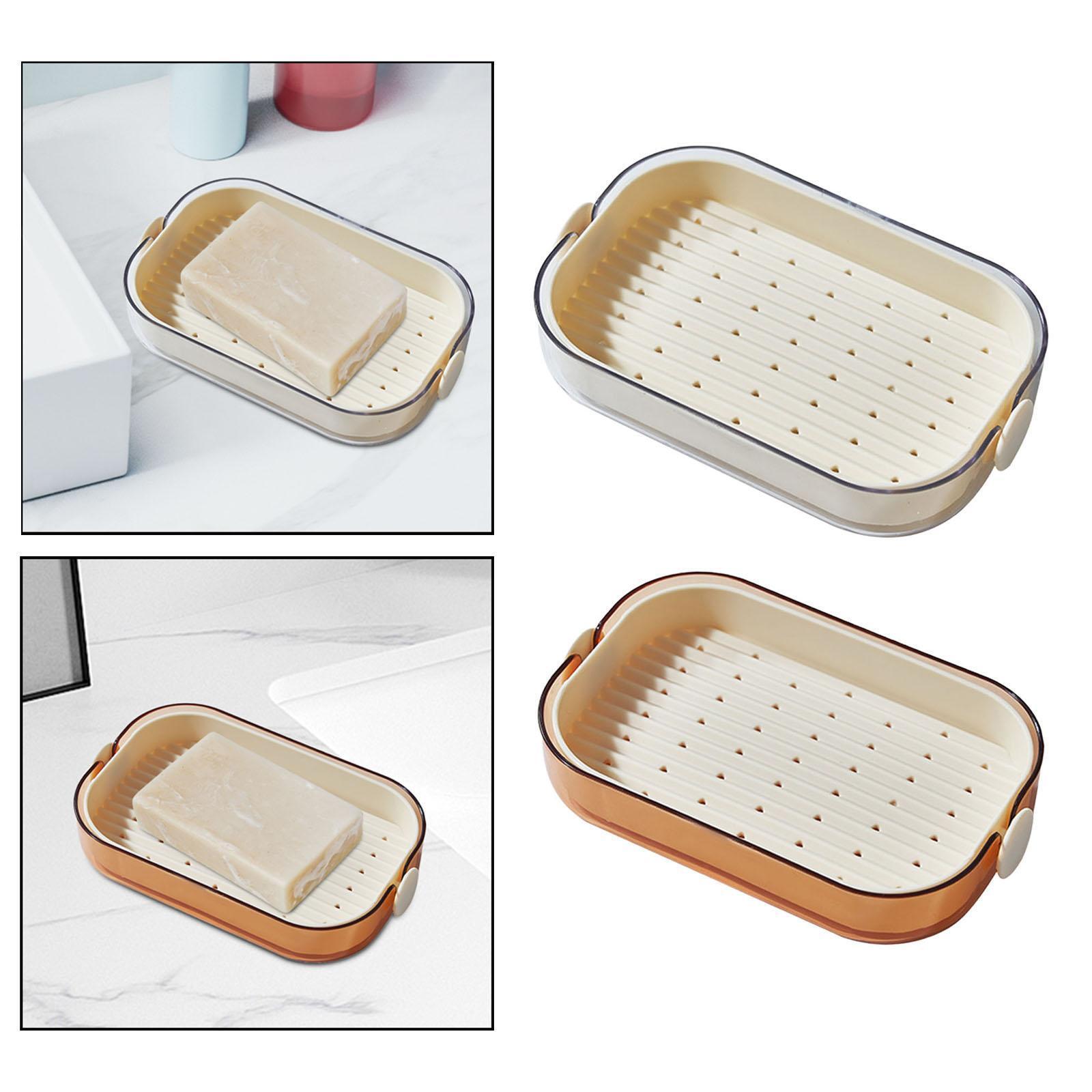 Soap Dish Holder Sponges Storage Grid Soap Plate for Bath Tub Sink ...