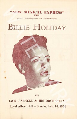 Billie Holiday - Jack Parnell - 1954 Vintage Music Poster | eBay