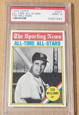 1976 TOPPS ALL TIME ALL-STAR #347 TED WILLIAMS PSA 9 | eBay