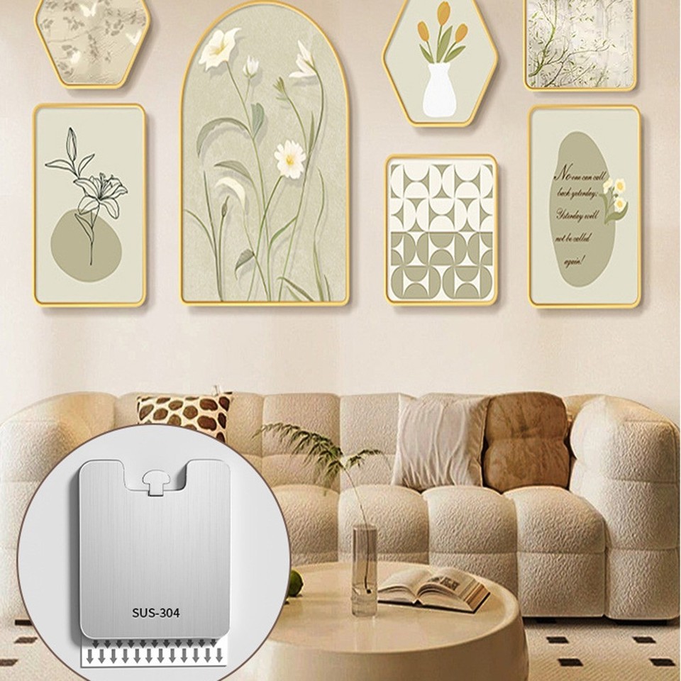 Convenient Kitchen Organizer 4PC WallMounted Hook Poster Hangers Rust ...