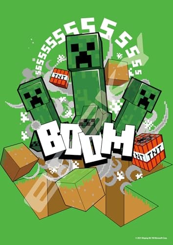 ENSKY MINECRAFT Creeper 18.2 x 25.7 cm Jigsaw Puzzle 208 Pieces JIGSAW ...