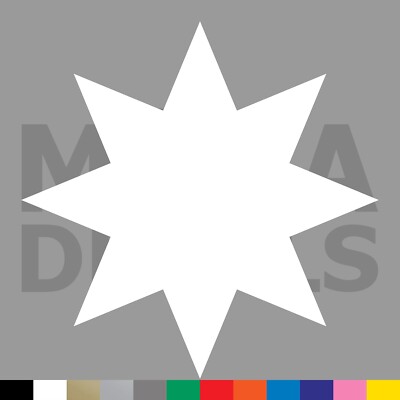 Star Vinyl Die Cut Decal Sticker - 8 Point | eBay