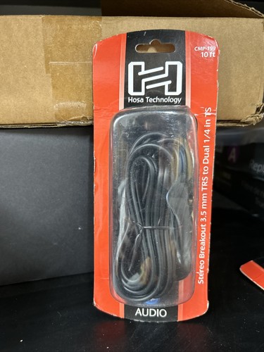 Hosa CMP-159 10' Foot Stereo Breakout 3.5mm TRS to Dual 1/4 TS Mixer Audio Cable 728736013261 | eBay