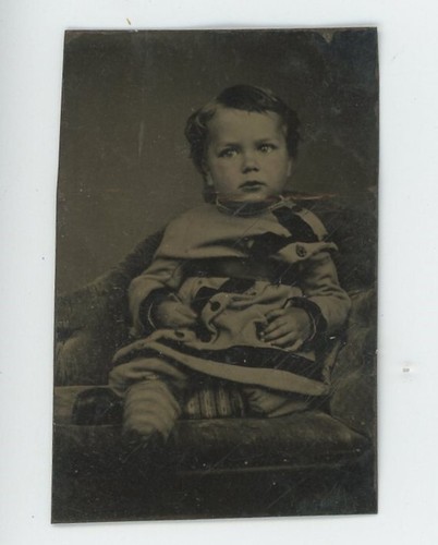 Vintage Tintype Photo Baby Kenneth DeLong Childs North Bangor NY 1910s ...