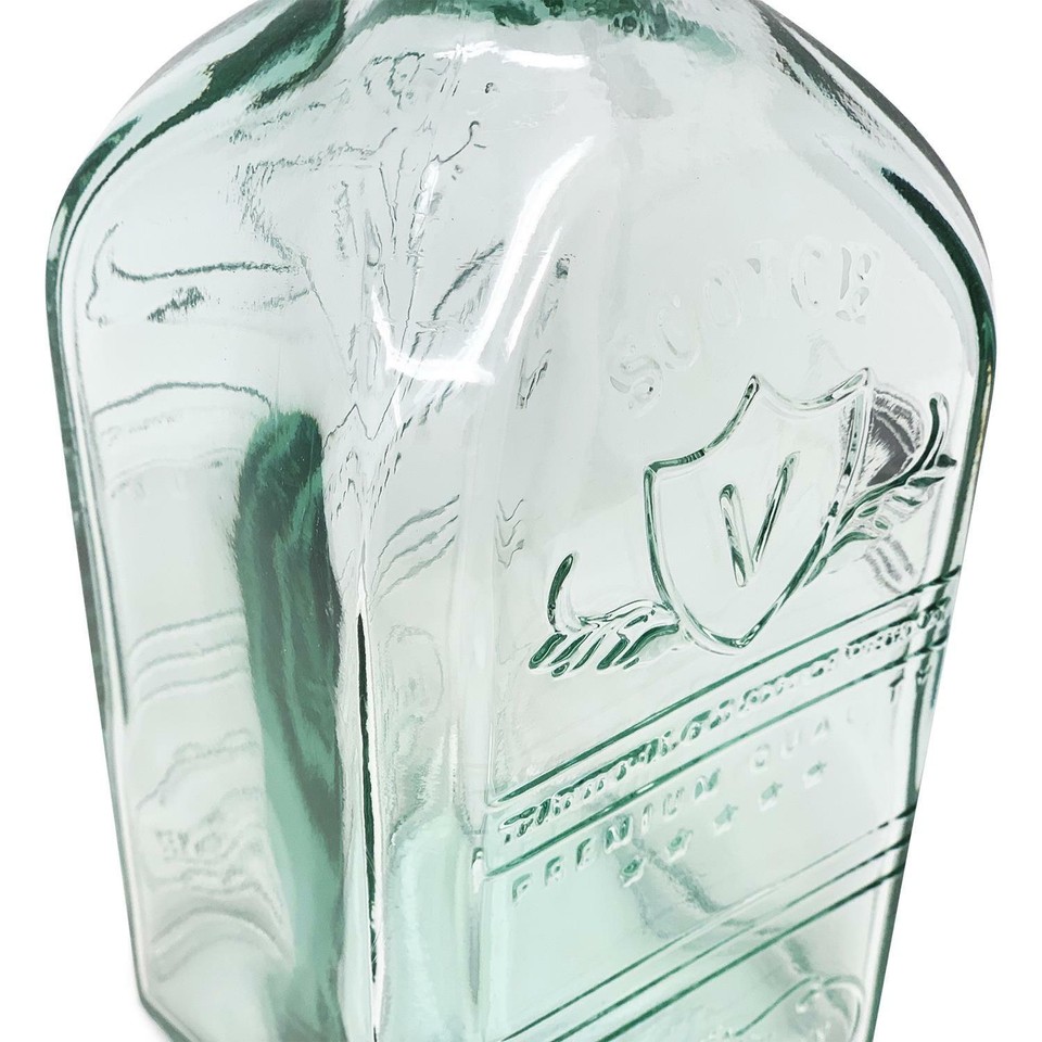 Small Antique Glass Bottle w/ Cork Top 100% Recycled Home Kitchen ...