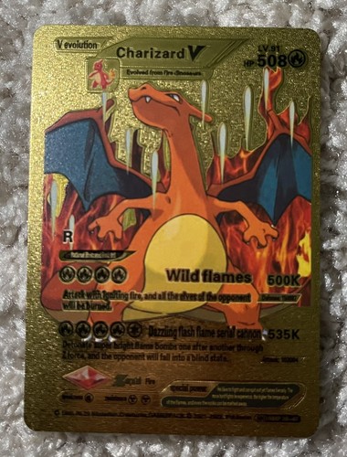 Pokemon Charizard V 508HP Gold Foil Fan Art SMP 26-43 V1 NM | eBay