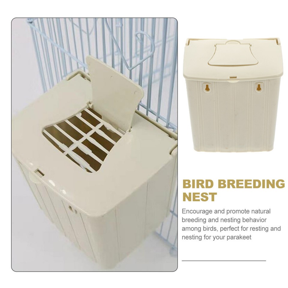 Parrot Breeding Nest Plastic Cage Mount Cockatiel Breeding Nesting Box ...