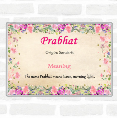 Prabhat Name Meaning Jumbo Fridge Magnet Floral | eBay UK