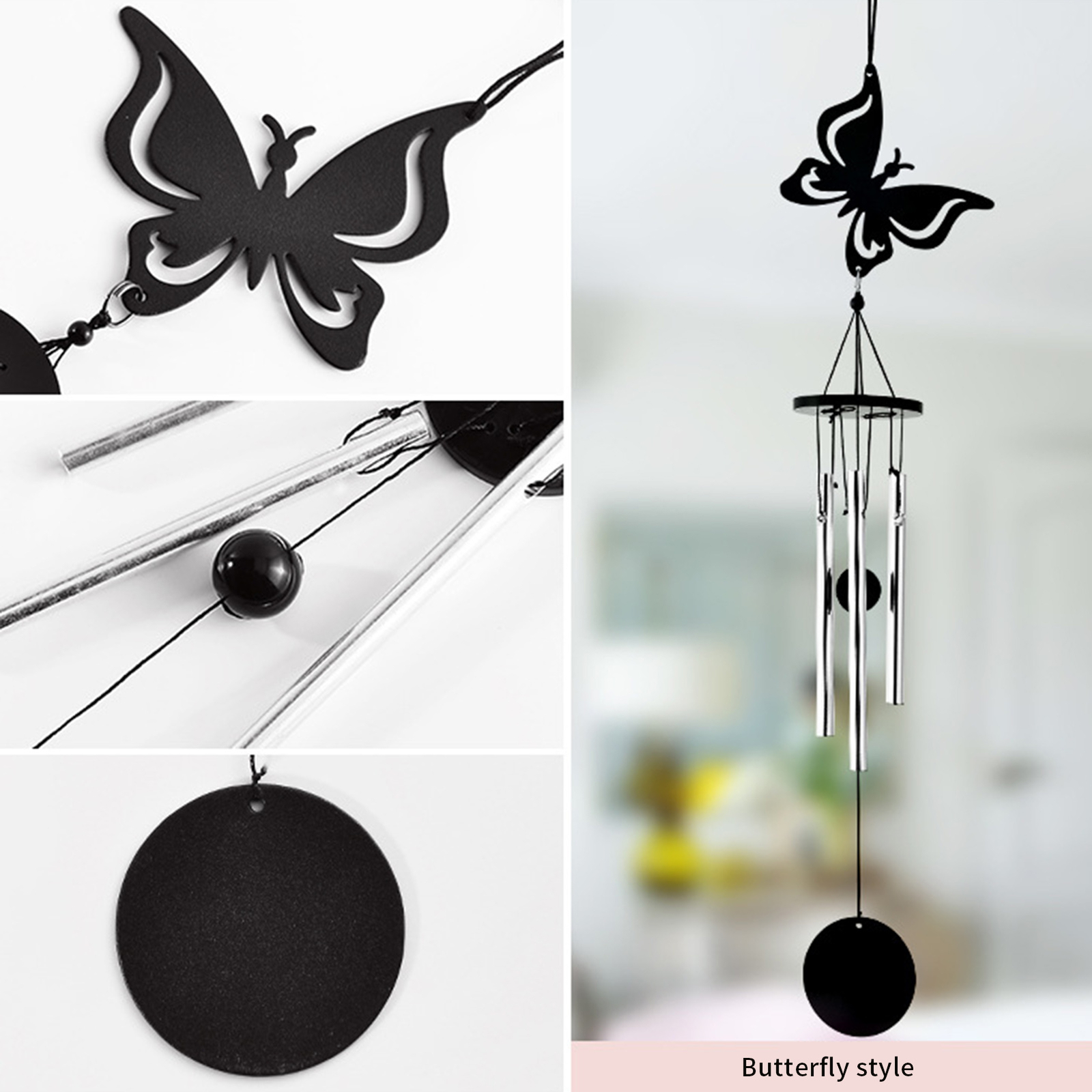 Wind Chime Hollow Out Decorative Aluminum Tube Wind Chime Pendant ...