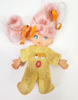 Vintage 1969 Ideal Flatsy Flat Bendy Doll Pink Hair Yellow Googly Eyes ...