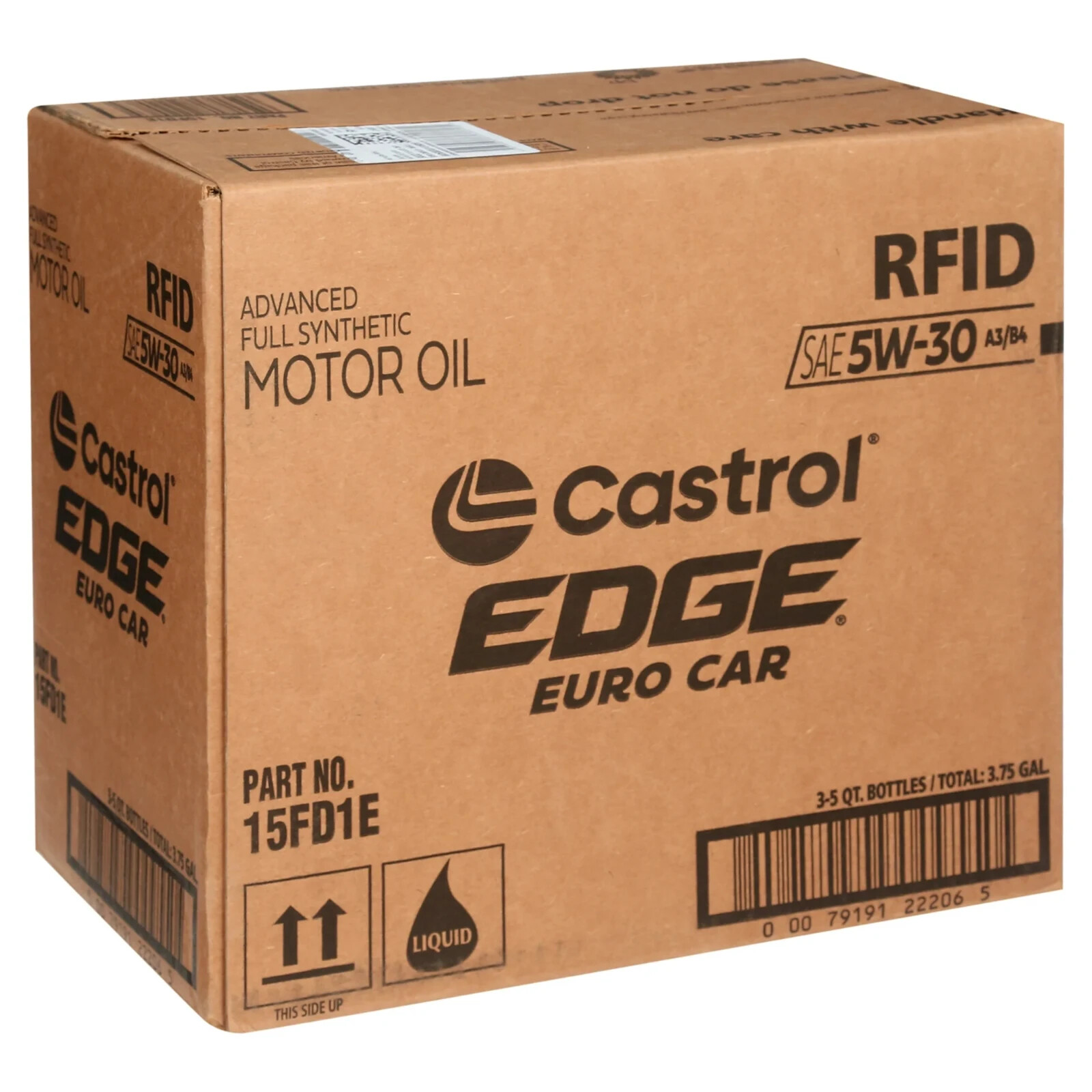 Castrol Edge Euro 5W-30 A3/B4 Advanced Full Synthetic Motor Oil, 5 Qt x ...