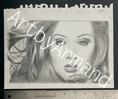 Adele Original drawing pencil on paper | eBay