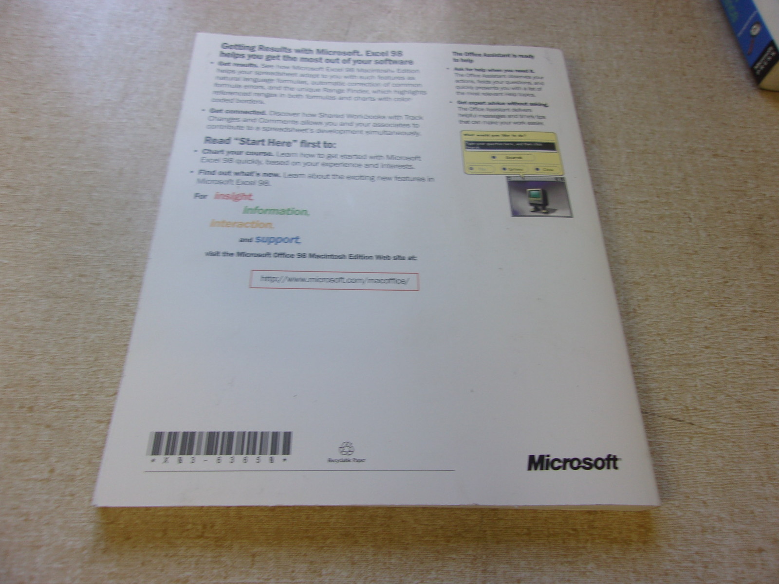 Getting Results with Microsoft Excel 98 Macintosh Edition *FREE ...