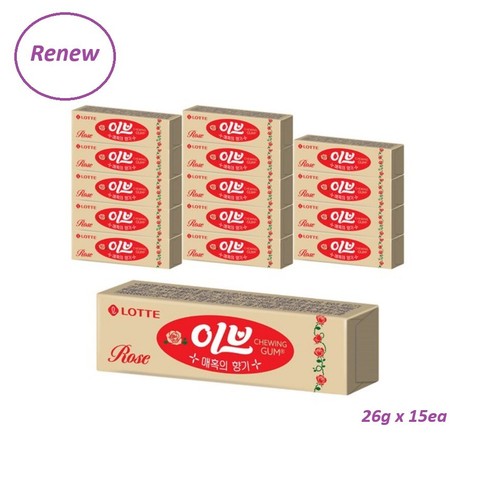 New Lotte Eve Stick Chewing Gum Rose Remove Bad Breath 26g x 15EA ...