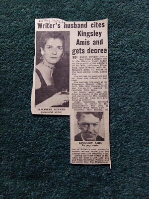 Di22 Ephemera 1964 article Elizabeth Howard Kingsley amis divorce | eBay UK