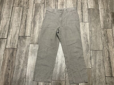 Caribbean Pants Mens 32x32 Linen Lyocell Chino Beach Casual Pleated ...